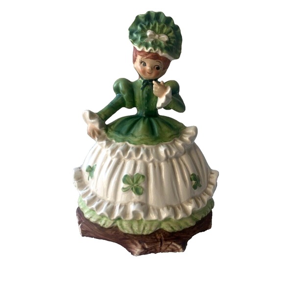 Lefton | Holiday | Vintage Lefton Irish Girl Music Box Figurine Rare ...